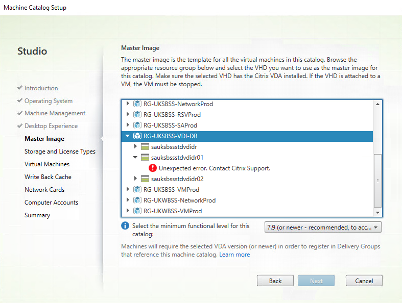 Citrix XenApp/Desktop LTSR 7.15 Azure catalog creation issues – SBC ...