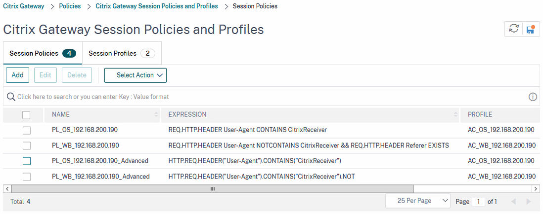 Citrix Advanced Session policy equivalents of default Classic ...